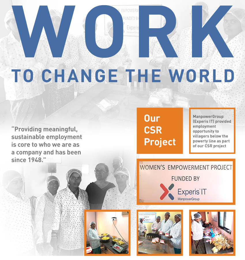 Women Empowerment CSR project by Experis IT India